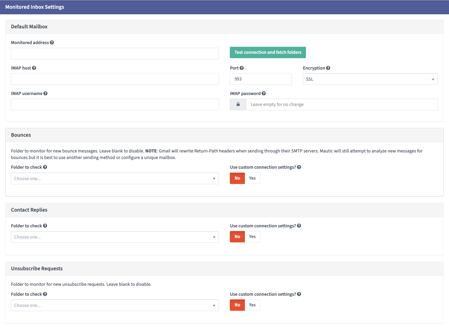 Mautic configuration settings — Mautic Documentation 0.1 documentation